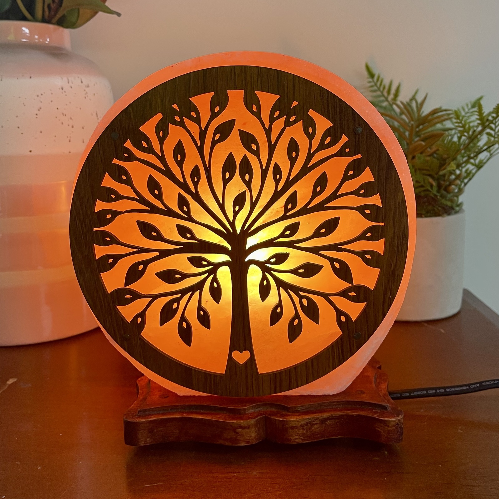 Cross with Marble Base - Salt Lamp | SALTCO